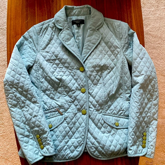Talbots | Jackets & Coats | Talbots Diamond Quilted Jacket In Robbin Egg Blue | Poshmark